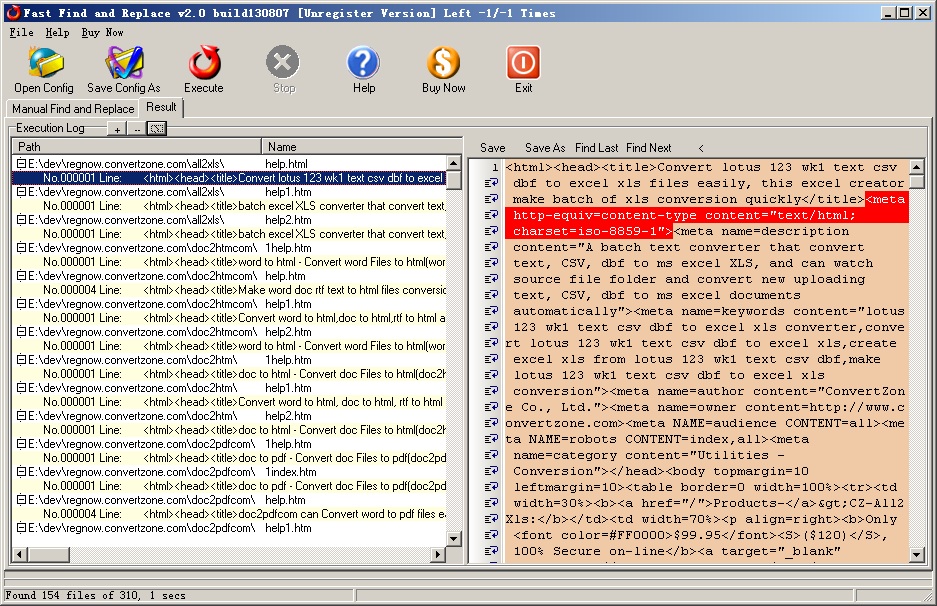 Batch find and replace text in ansi/utf-8/unicode encoding files